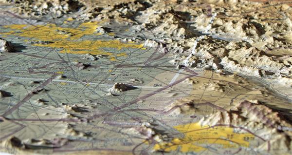 Phoenix Aerochart Three Dimensional 3D Raised Relief Map – RaisedRelief.com