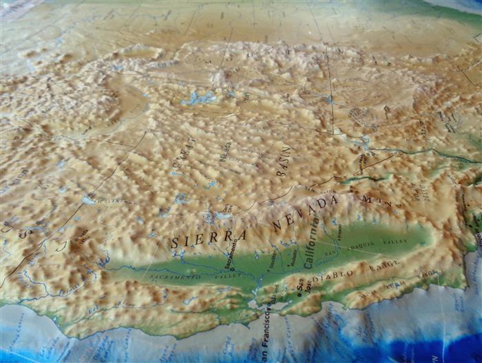 United States - Geophysical Three Dimensional 3D Raised Relief Map ...