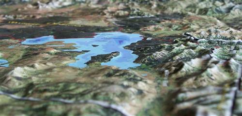Yellowstone National Park Three Dimensional 3D Raised Relief Map ...